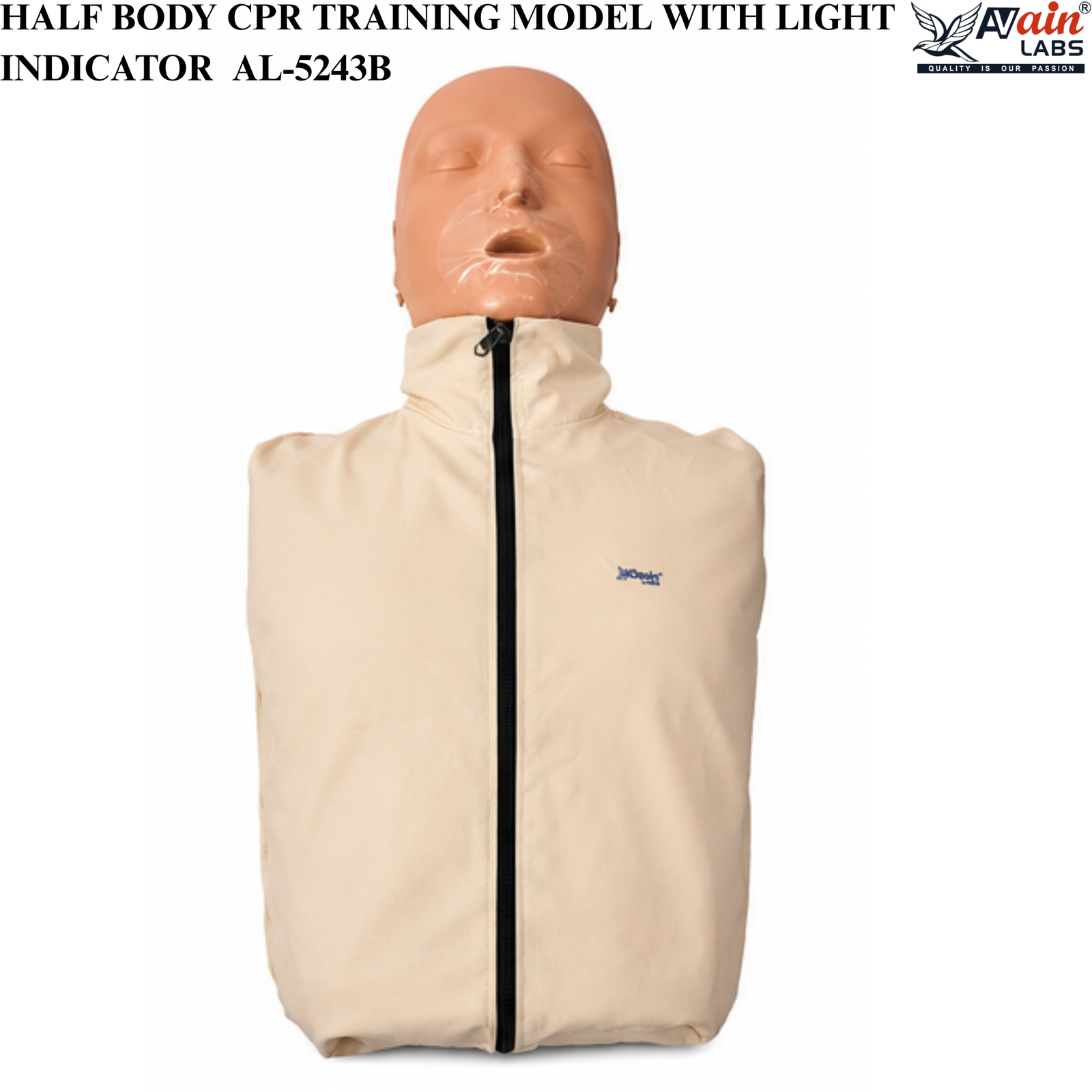 AVAIN LABS® HALF BODY CPR TRAINING MODEL WITH LIGHT INDICATOR AL-5243B ...